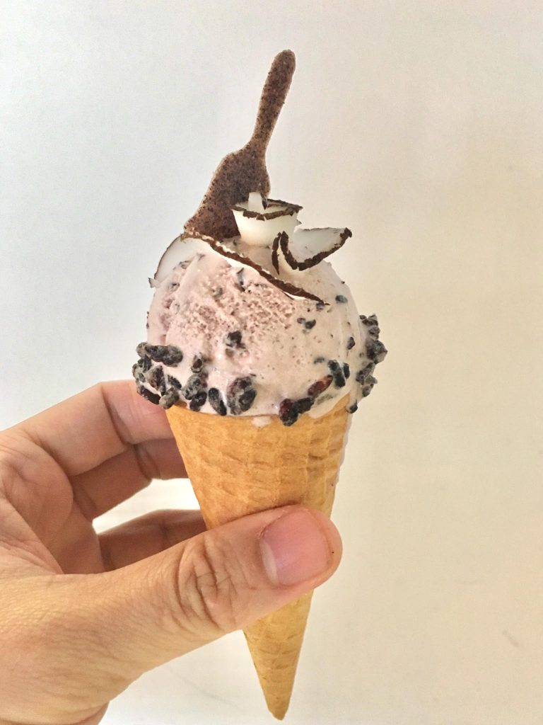 Black Glutinous Rice Porridge Gelato - Frozen Art Chef